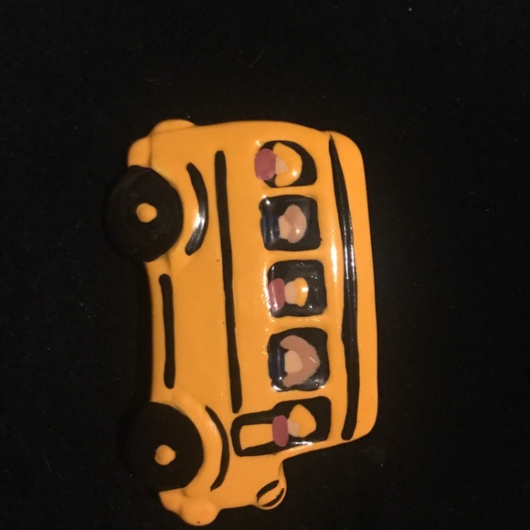 Jewelry | Vintage Cute Yellow School Bus Pin | Poshmark